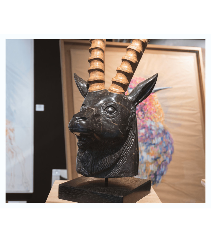 Sculpture | Bouquetin | Yann Fustec | Animal-Art-Gallery-Paris