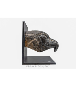 Sculpture | Tête de faucon | Yann Fustec | Animal-Art-Gallery-Paris