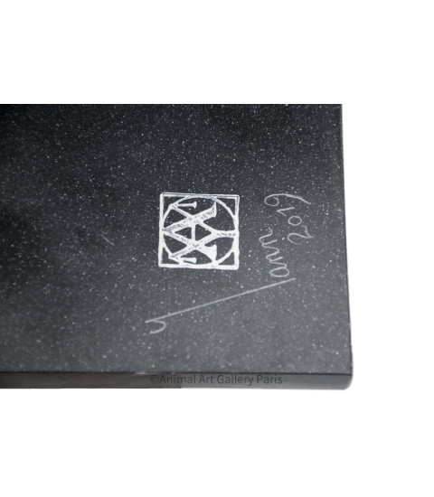 Sculpture | Tête de faucon | Yann Fustec | Animal-Art-Gallery-Paris